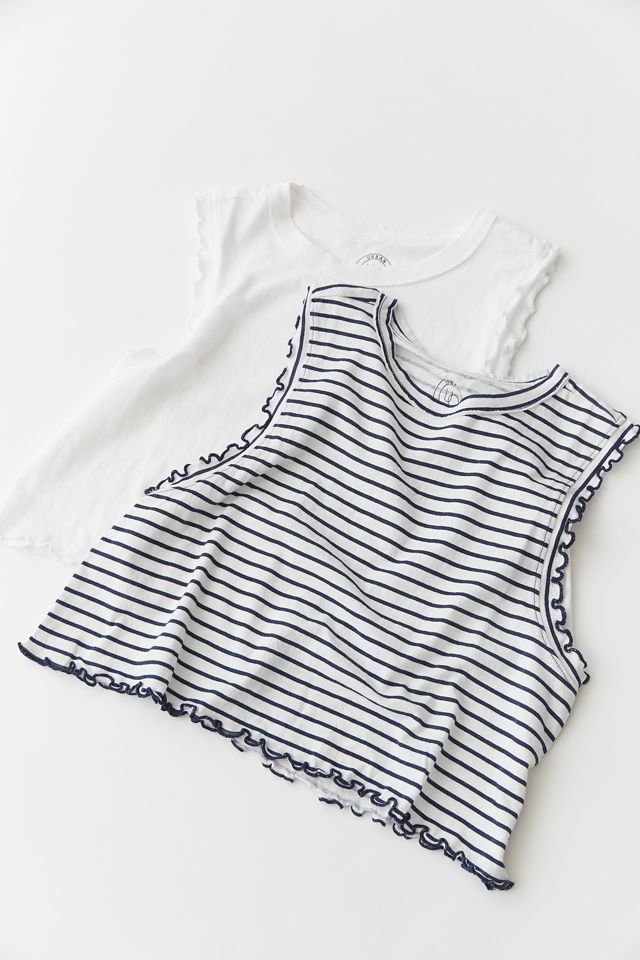 UO Layla Lettuce-Edge Boxy Muscle Tank | Urban Outfitters Canada