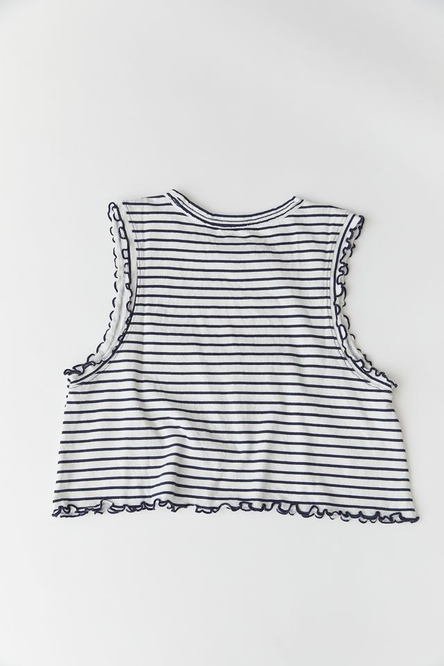 UO Layla Lettuce-Edge Boxy Muscle Tank | Urban Outfitters Canada