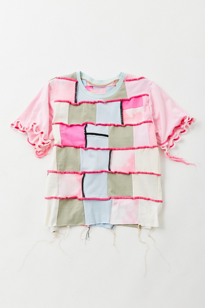 Kristin Mallison Patchwork Lettuce Edge Tee | Urban Outfitters