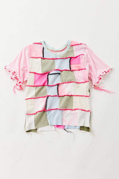 Kristin Mallison Patchwork Lettuce Edge Tee | Urban Outfitters
