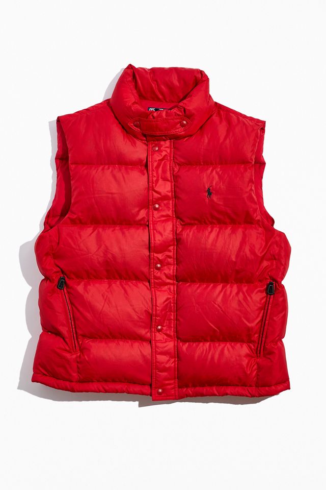 Vintage Polo Ralph Lauren Red Puffer Vest | Urban Outfitters Canada