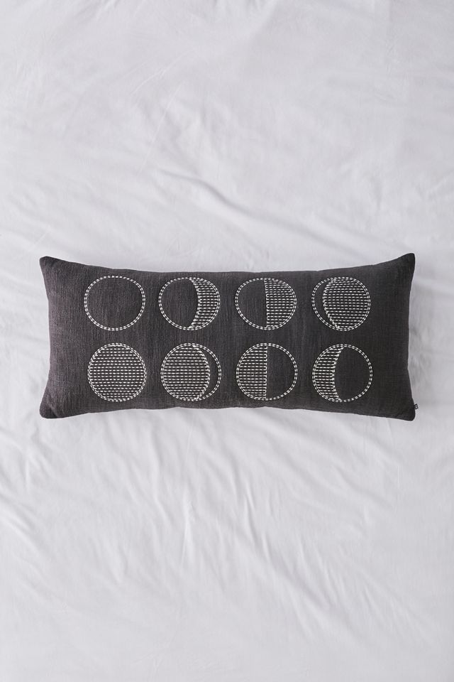 Moon Phase Embroidered Bolster Pillow | Urban Outfitters