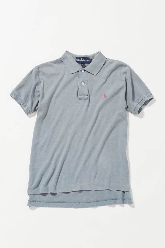 Vintage Polo Ralph Lauren Blue-Grey Polo Shirt | Urban Outfitters Canada