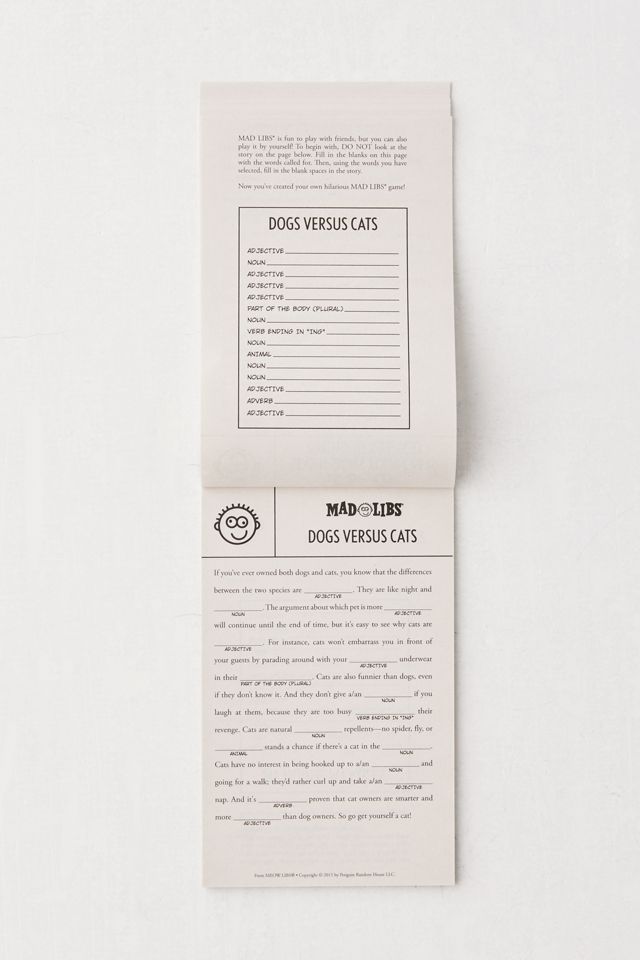 Meow Libs Mad Libs By Mad Libs | Urban Outfitters