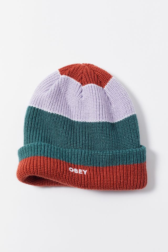 OBEY Future Stripe Beanie | Urban Outfitters Canada