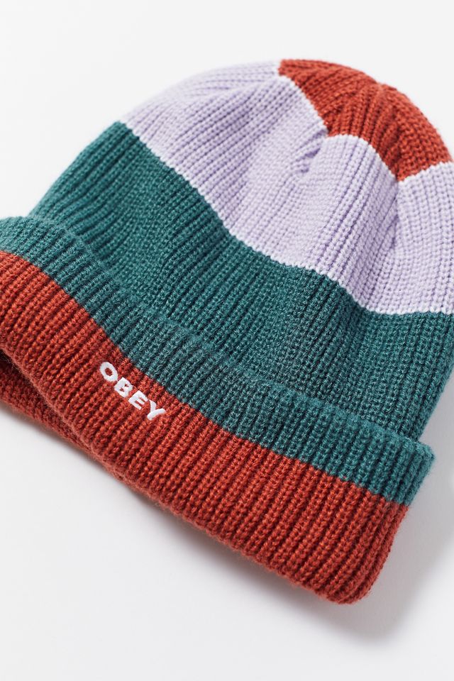 OBEY Future Stripe Beanie | Urban Outfitters Canada