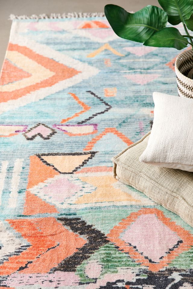 Bina Printed Chenille Rug | Urban Outfitters