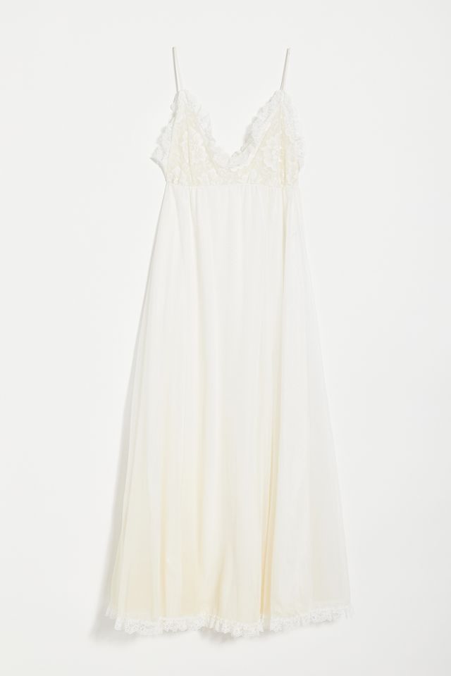 Vintage Ruffled Lace Slip Dress | Urban Outfitters