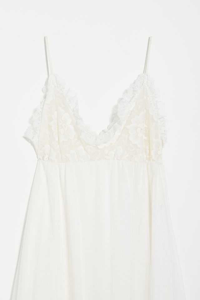 Vintage Ruffled Lace Slip Dress | Urban Outfitters