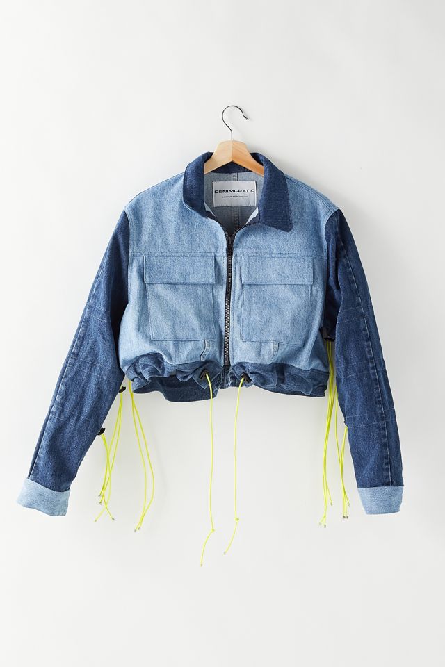 Denimcratic Cinched Cropped Denim Jacket | Urban Outfitters