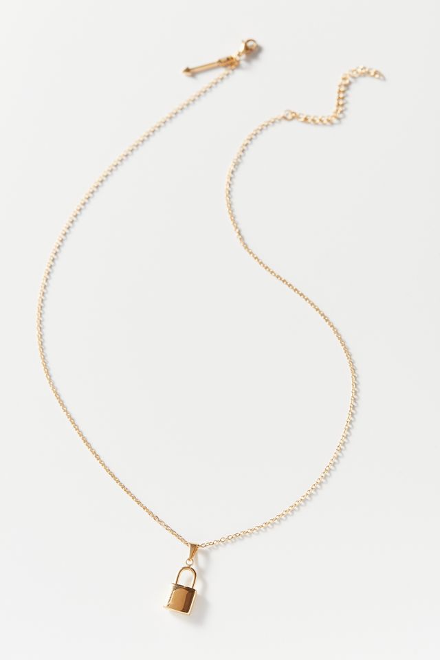 Ellie Vail Uma Lock Pendant Necklace | Urban Outfitters Canada