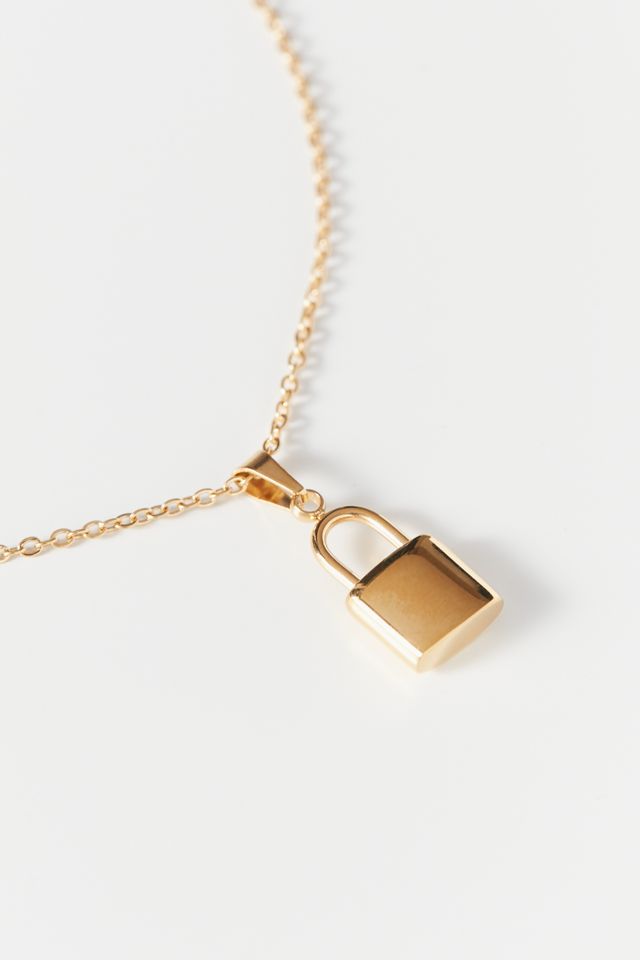 Ellie Vail Uma Lock Pendant Necklace | Urban Outfitters Canada