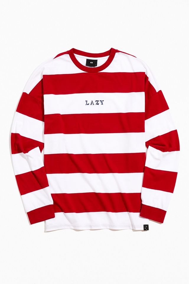 Lazy Oaf Lazy Times Striped Long Sleeve Tee | Urban Outfitters Canada