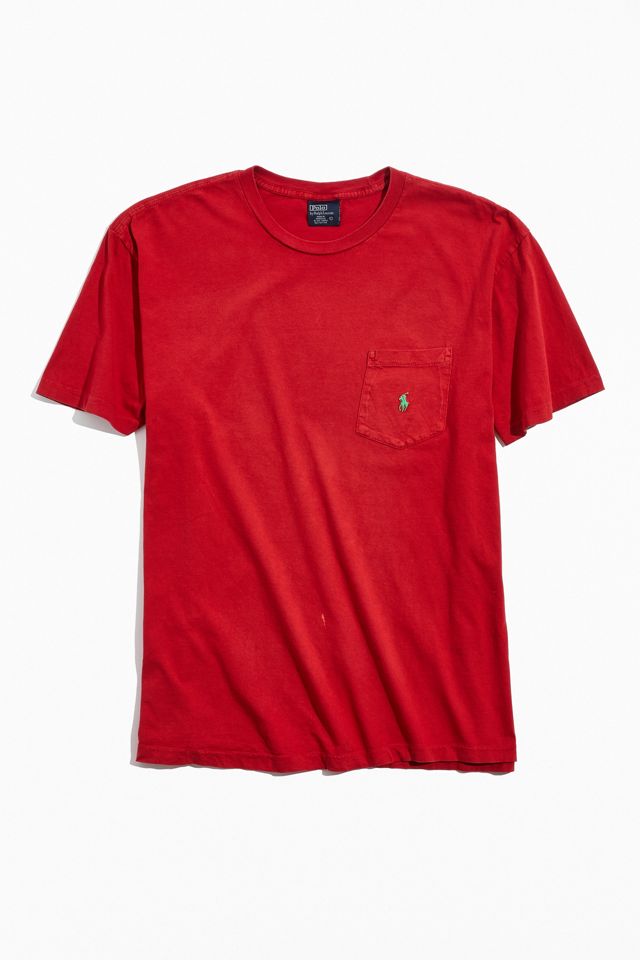 Vintage Polo Ralph Lauren Red Pocket Tee | Urban Outfitters