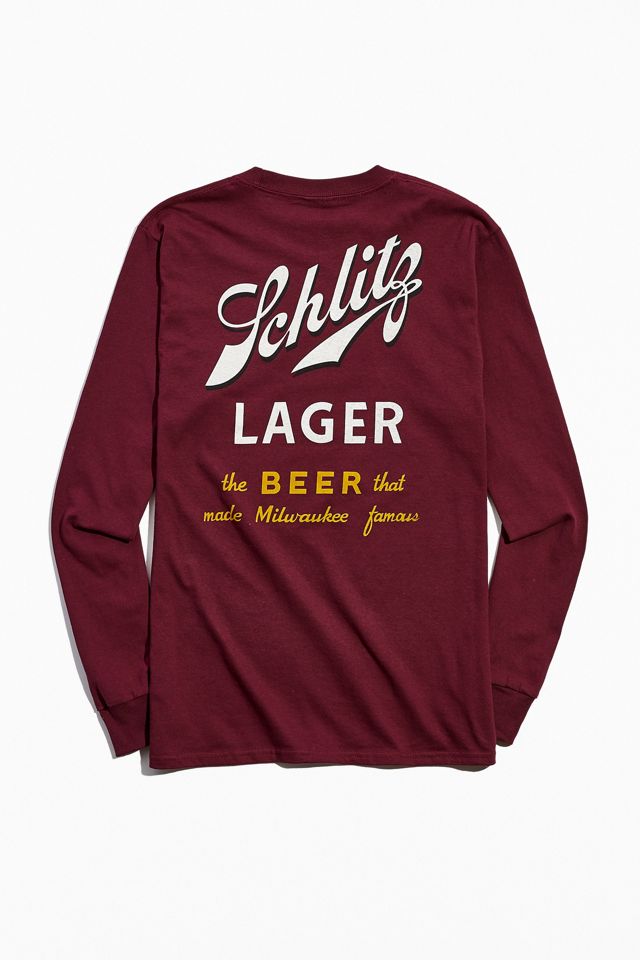 Schlitz Lager Long Sleeve Tee | Urban Outfitters