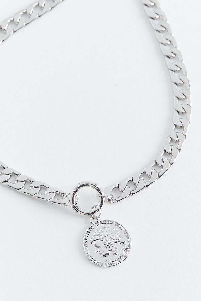 Curb Chain Coin Pendant Necklace | Urban Outfitters Canada