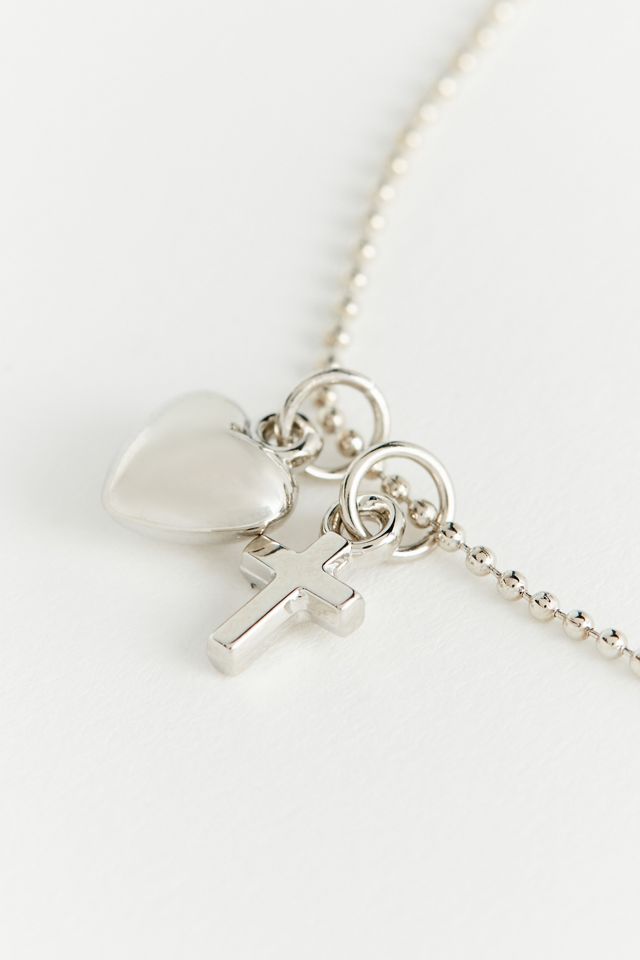 Cross Your Heart Charm Necklace | Urban Outfitters