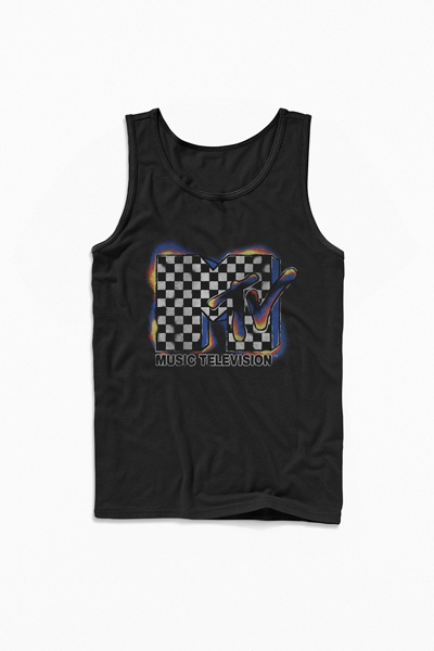 MTV Checkered Burn Logo Tank Top | Urban Outfitters