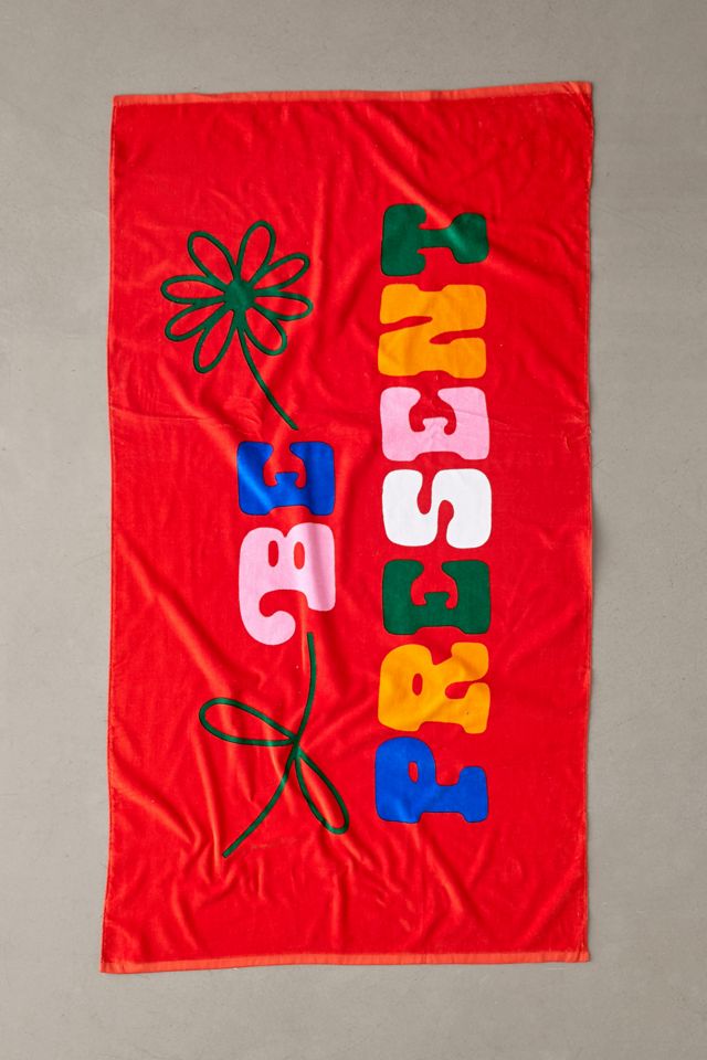 ban.do Beach, Please! Be Present Beach Towel | Urban Outfitters