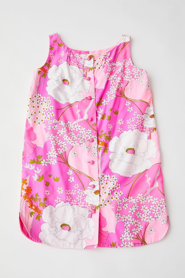 Vintage Floral Button-Down Tank Dress | Urban Outfitters