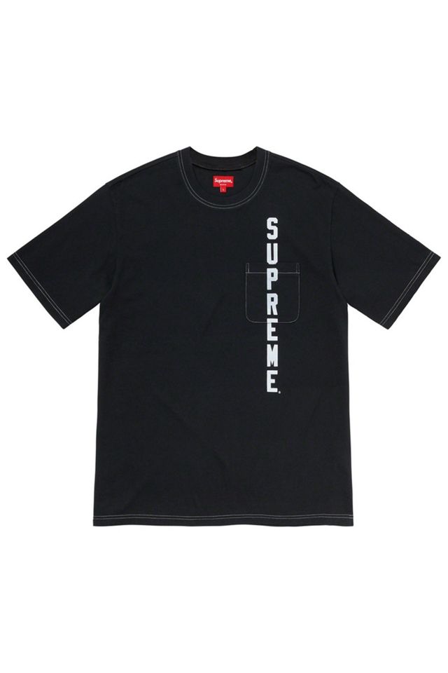 Supreme Contrast Stitch Pocket Tee | Urban Outfitters