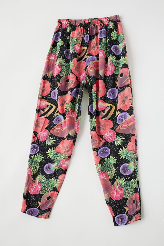 Vintage Fruit Print Pull-On Pant | Urban Outfitters