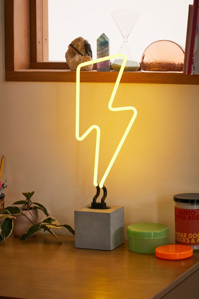 Lightning Bolt Neon Table Lamp | Urban Outfitters