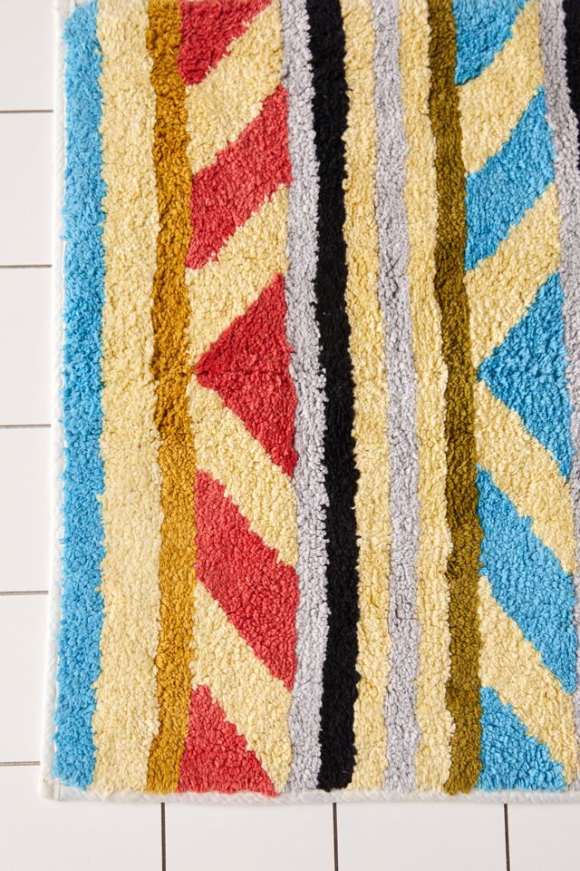 Multicolor Striped Bath Mat | Urban Outfitters