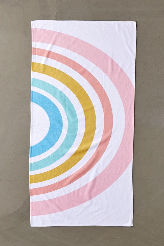 June Journal For Deny Simple Happy Rainbow Beach Towel | Urban Outfitters