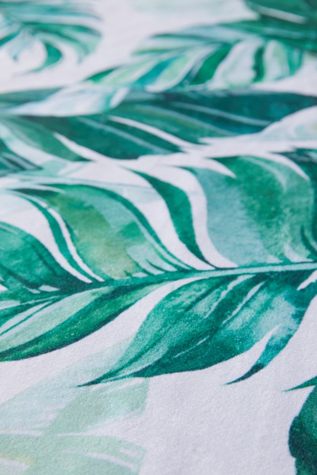 Marta Barragan For Deny Green Leaf Watercolor Beach Towel | Urban ...