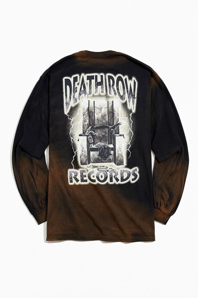 Death Row Records Lightning Bleach Dye Long Sleeve Tee | Urban ...