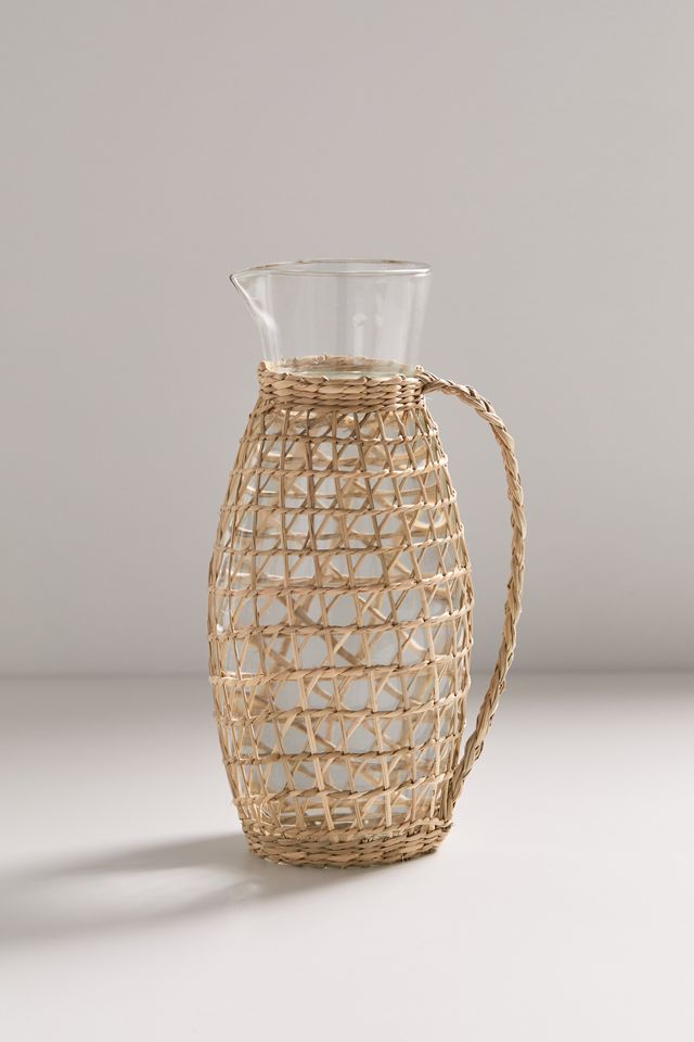 Seagrass And Glass Pitcher | Urban Outfitters Canada