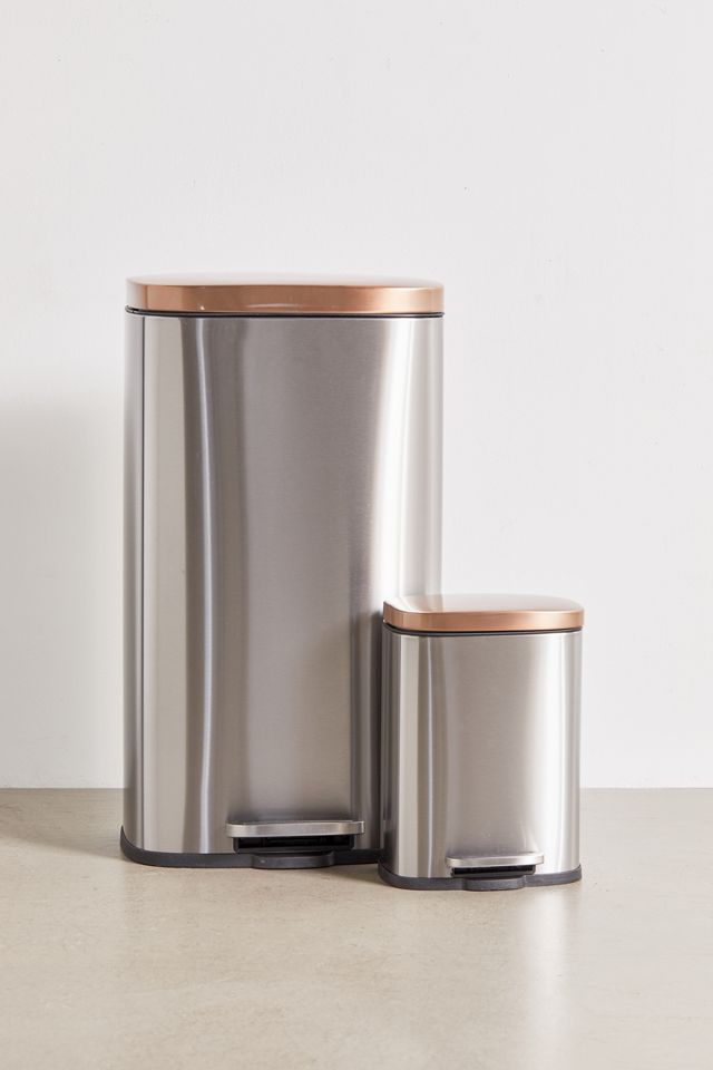 Rose Gold Stainless Steel Trash Can Set | Urban Outfitters