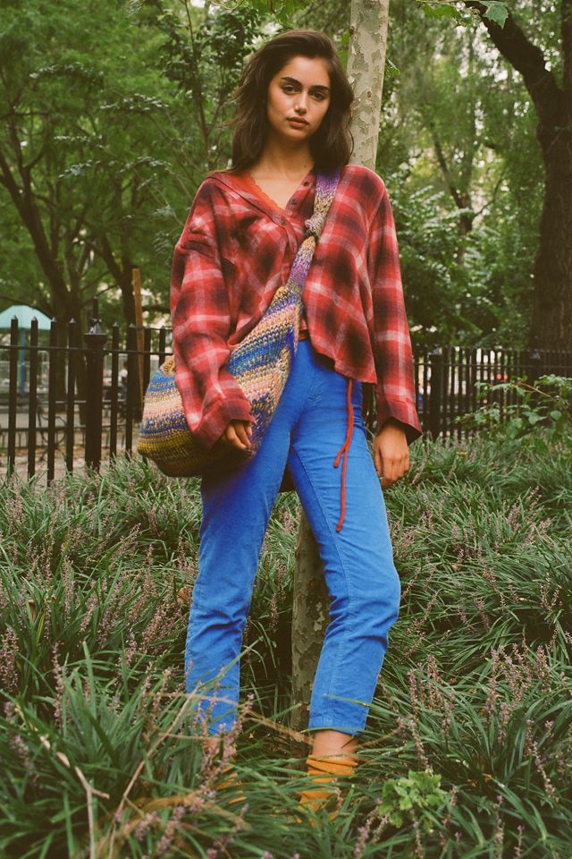 BDG Corduroy High-Waisted Slim Straight Cotton Pant | Urban Outfitters