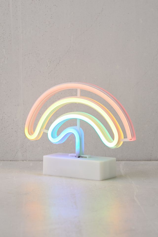 Brilliant Ideas Rainbow LED Neon Table Lamp | Urban Outfitters