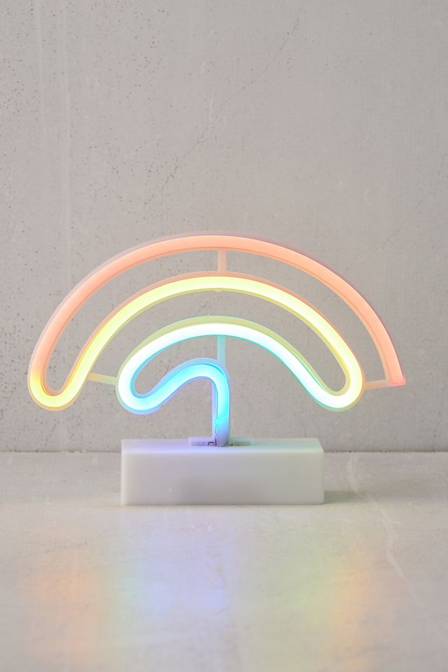 Brilliant Ideas Rainbow LED Neon Table Lamp | Urban Outfitters