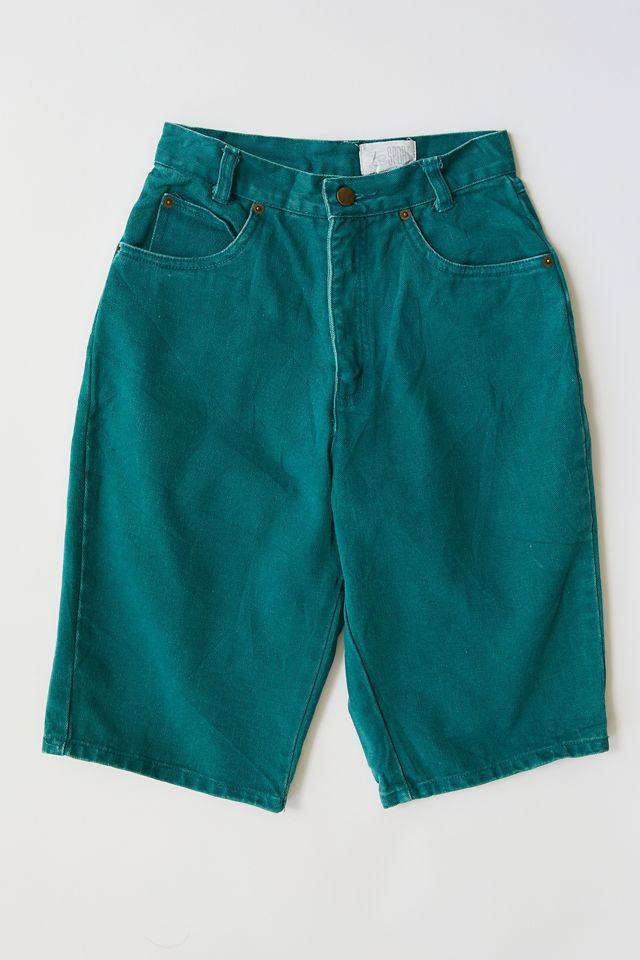 Vintage Longline Green Denim Short | Urban Outfitters