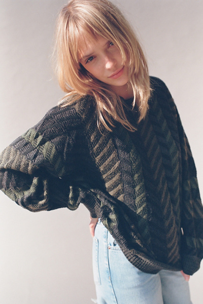 Urban Renewal Recycled Oversized Print Sweater | Urban Outfitters