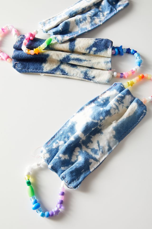 Zig Zag Goods Repurposed Denim Heaven Face Mask | Urban Outfitters Canada