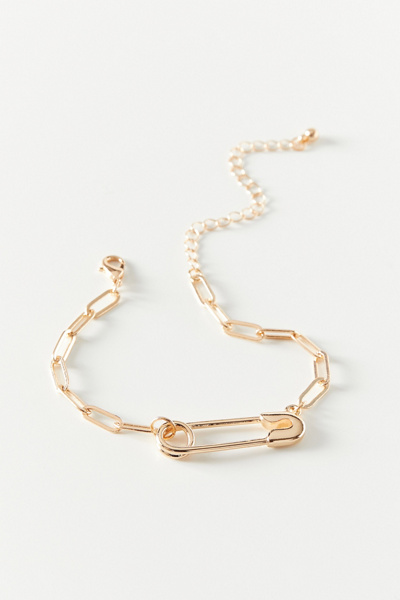 Safety Pin Chain Bracelet | Urban Outfitters Canada