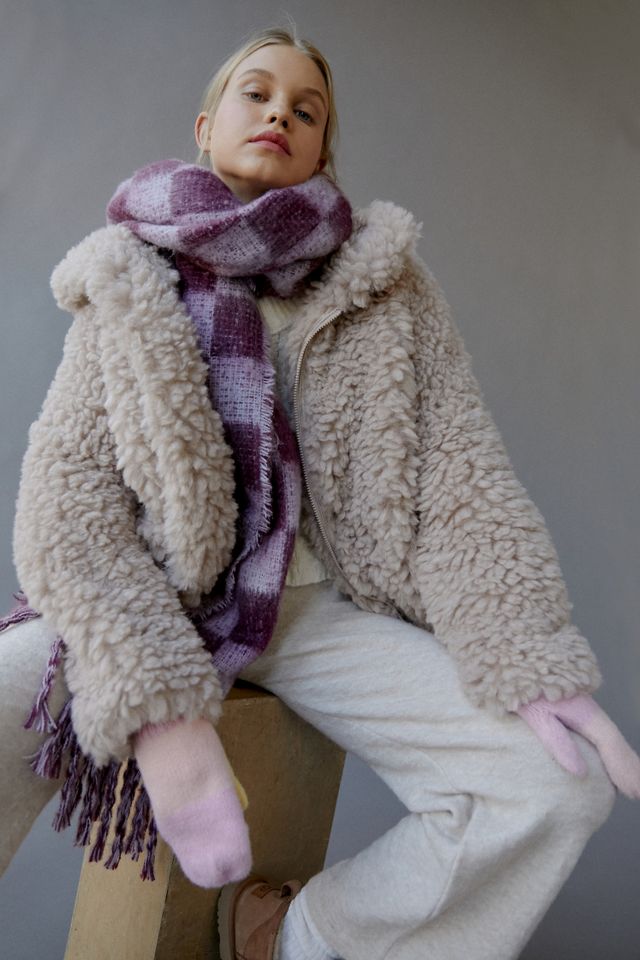 UO Riley Chunky Teddy Jacket | Urban Outfitters