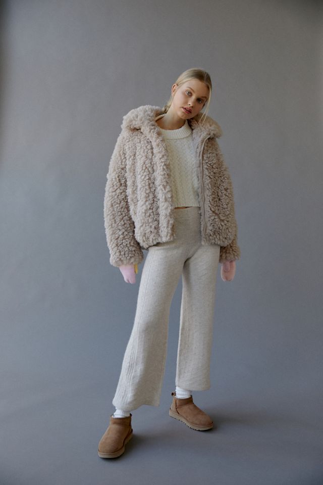 UO Riley Chunky Teddy Jacket | Urban Outfitters