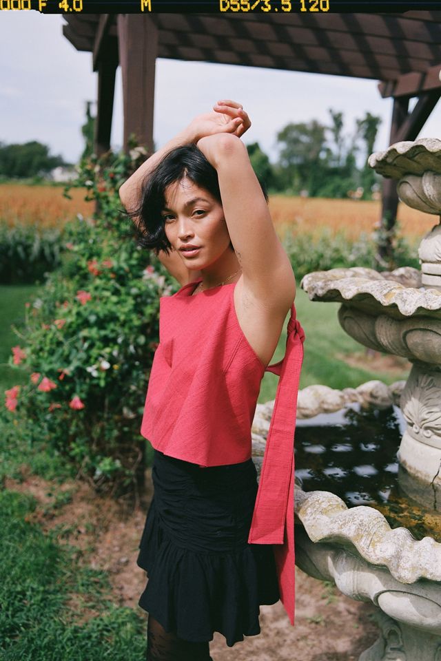 Zepherina Red Bow Top | Urban Outfitters