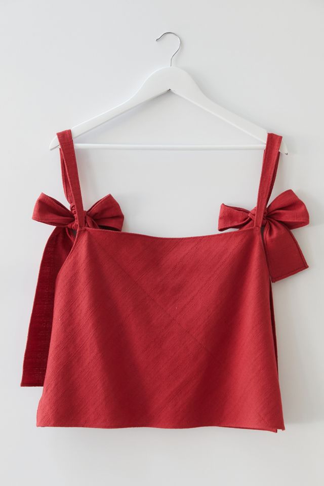 Zepherina Red Bow Top | Urban Outfitters