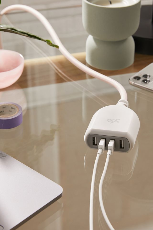 360 Electrical Habitat 6 ft 4-Port USB Power Strip | Urban Outfitters