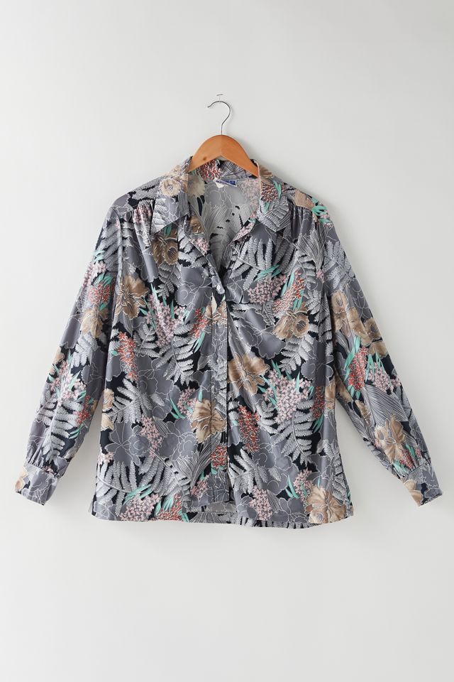 Vintage Leafy Floral Print Top | Urban Outfitters