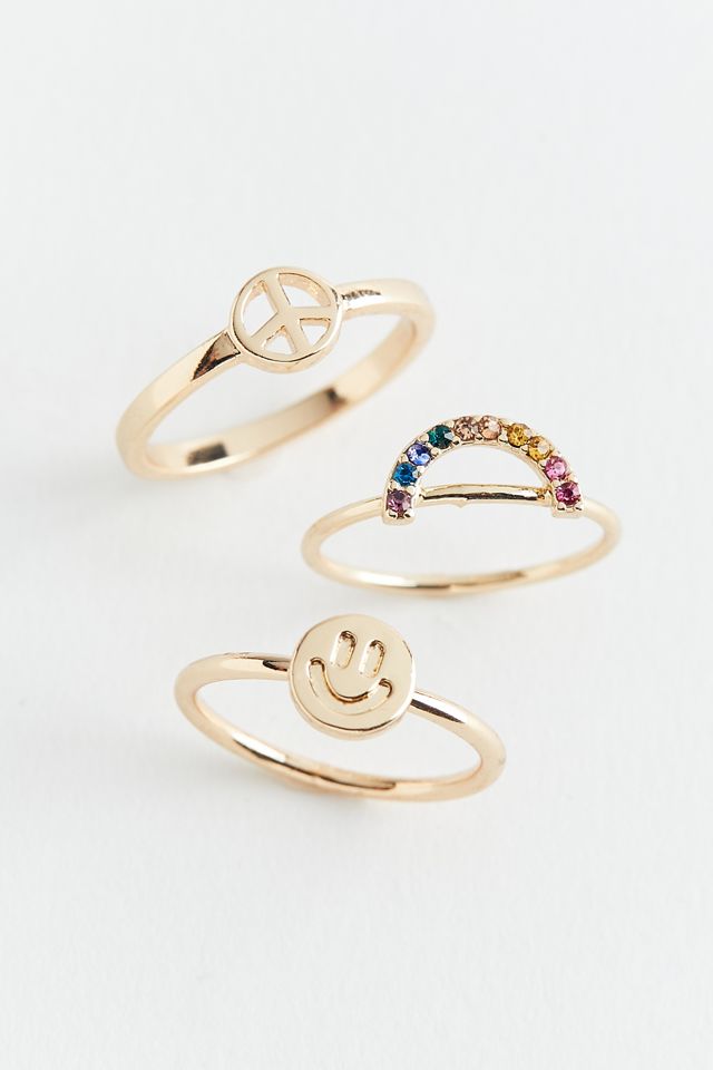 Peace And Love Ring Set | Urban Outfitters