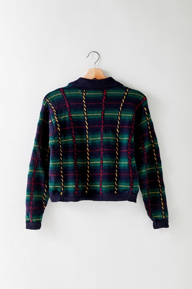Vintage Cropped Plaid Sweater | Urban Outfitters Canada