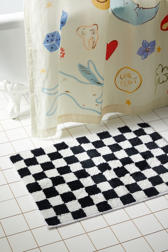 Checkerboard Bath Mat | Urban Outfitters