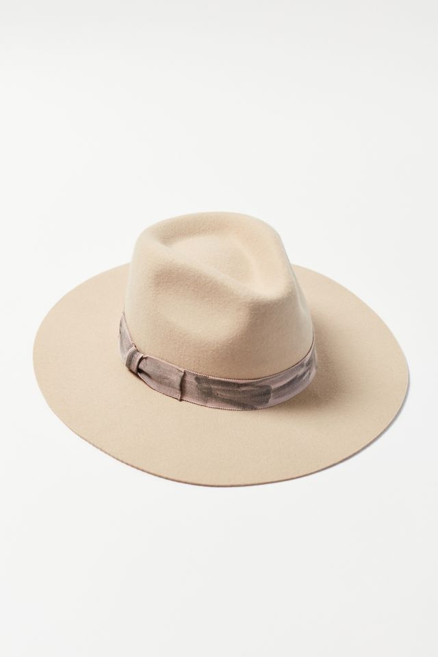 Distressed Trim Flat Brim Felt Fedora | Urban Outfitters Canada